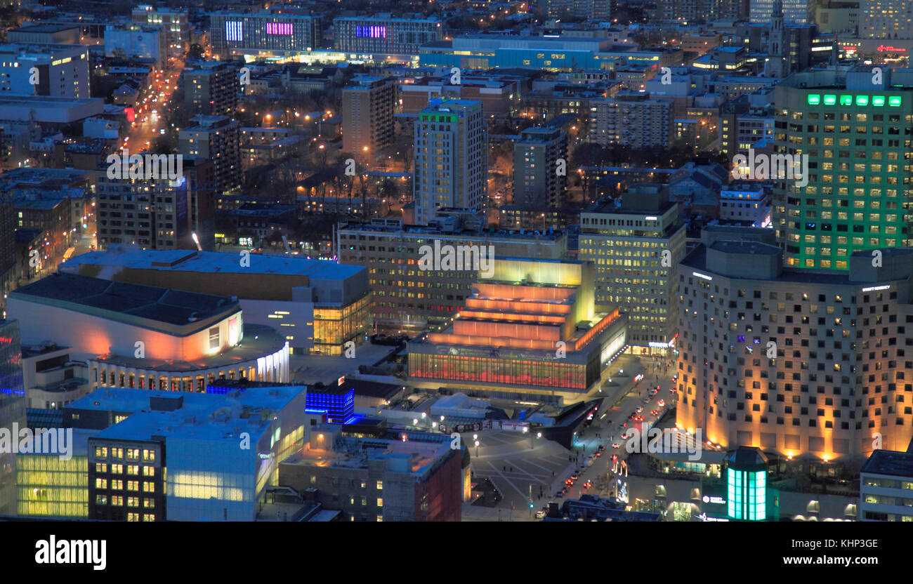 Canada, Quebec, Montreal, Place des Arts, Quartier des Spectacles ...
