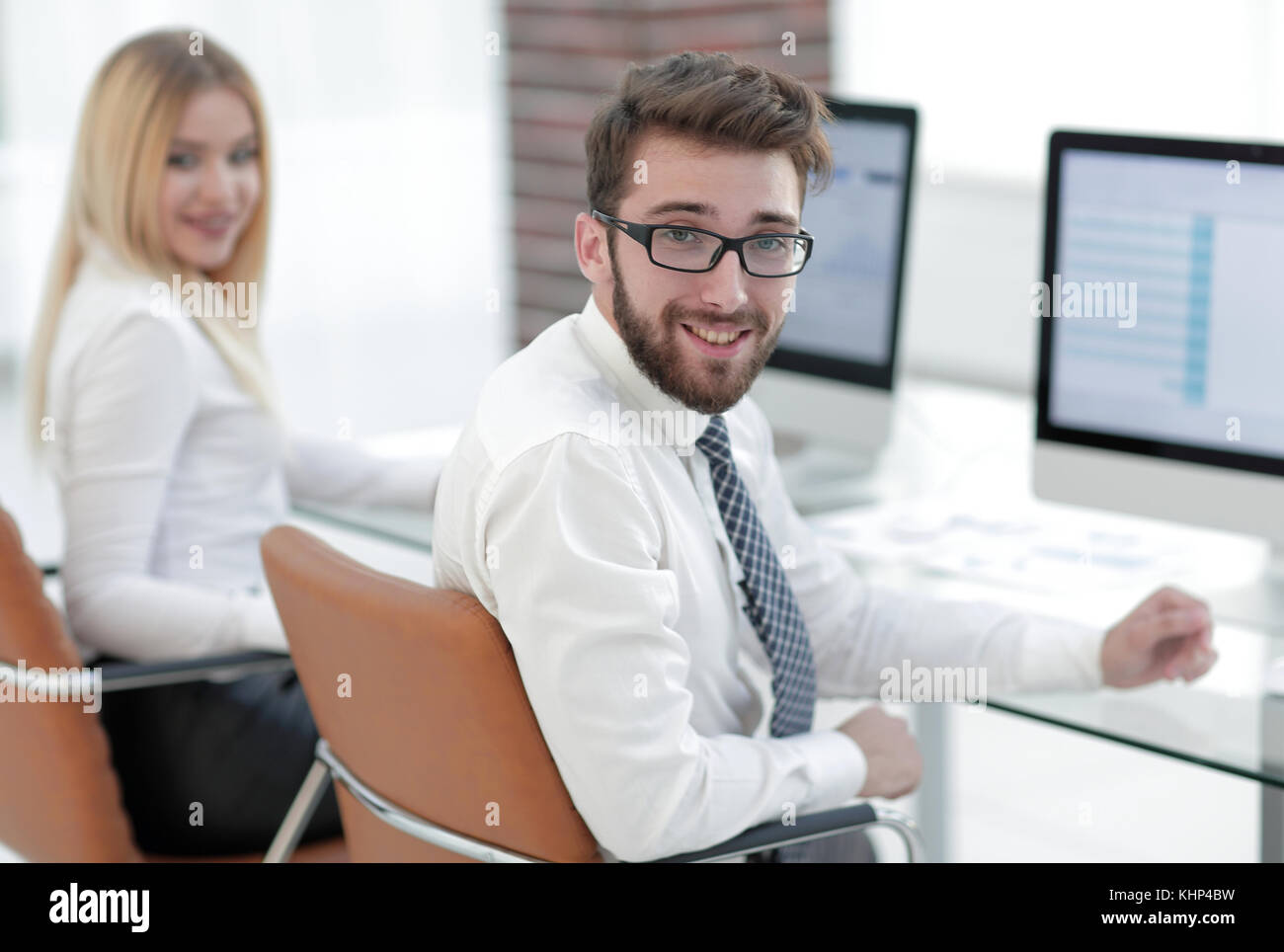 experienced programmer sitting in front of the monitor Stock Photo - Alamy