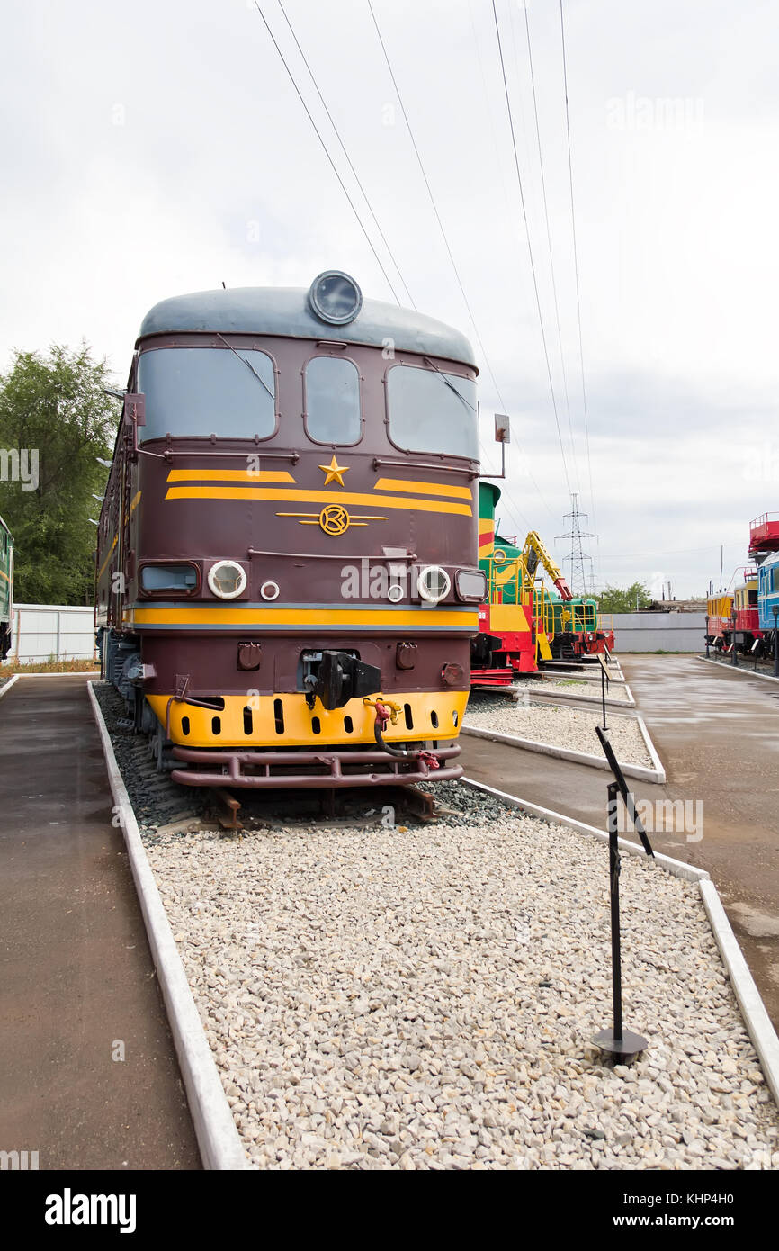 Photo of Russian rail road locomotive in Samara Stock Photo - Alamy