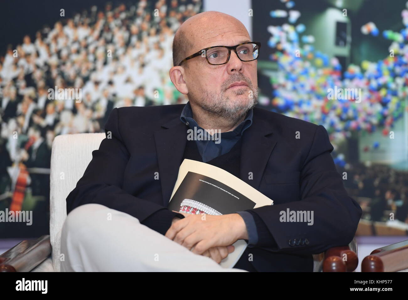 Dutch conductor and violinist Jaap van Zweden attends a press ...