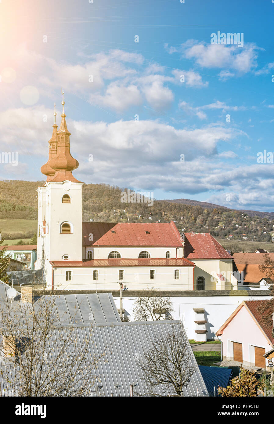 Roman catholic church in Divin village, Slovak republic. Religious ...