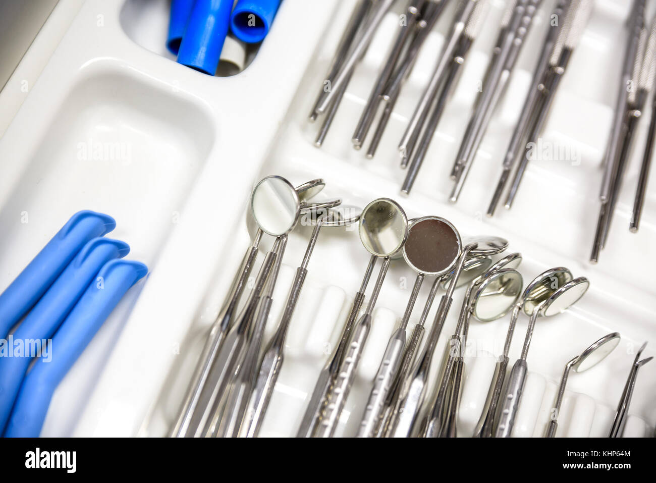 Dental tools and equipment closeup Stock Photo - Alamy