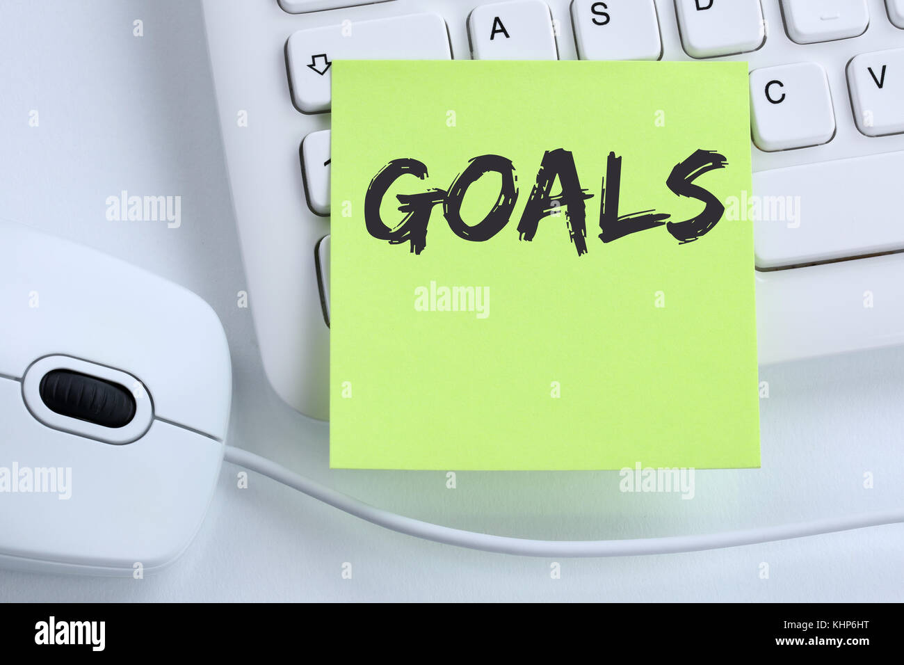Goal goals success aspirations growth business concept mouse computer ...