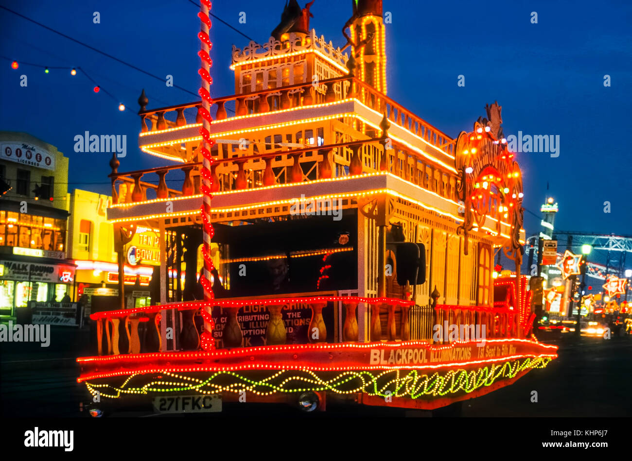Blackpool illumination tram hi-res stock photography and images - Alamy