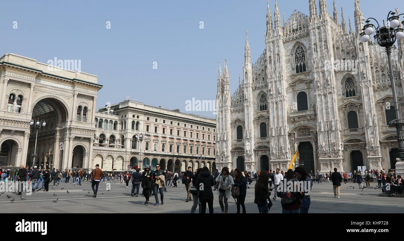 Milan Dome square Stock Photo - Alamy