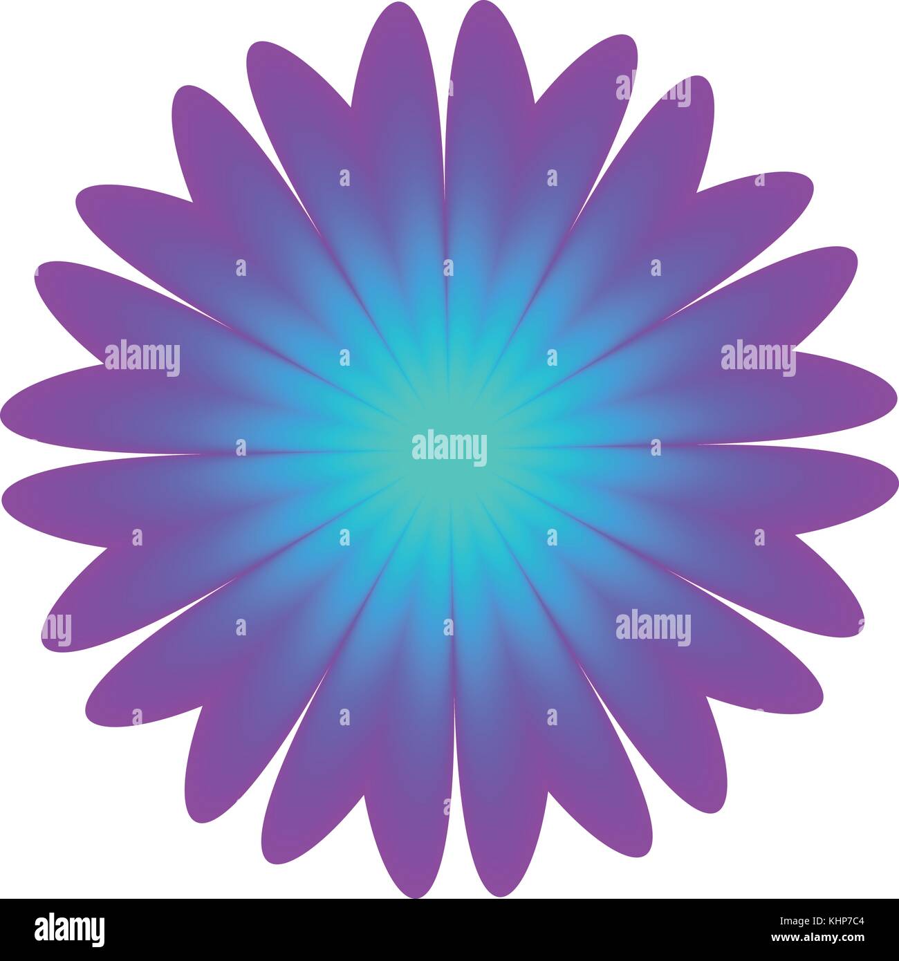 Purple and Cyan Flower shaped graphic for use as a Logo Stock Vector ...