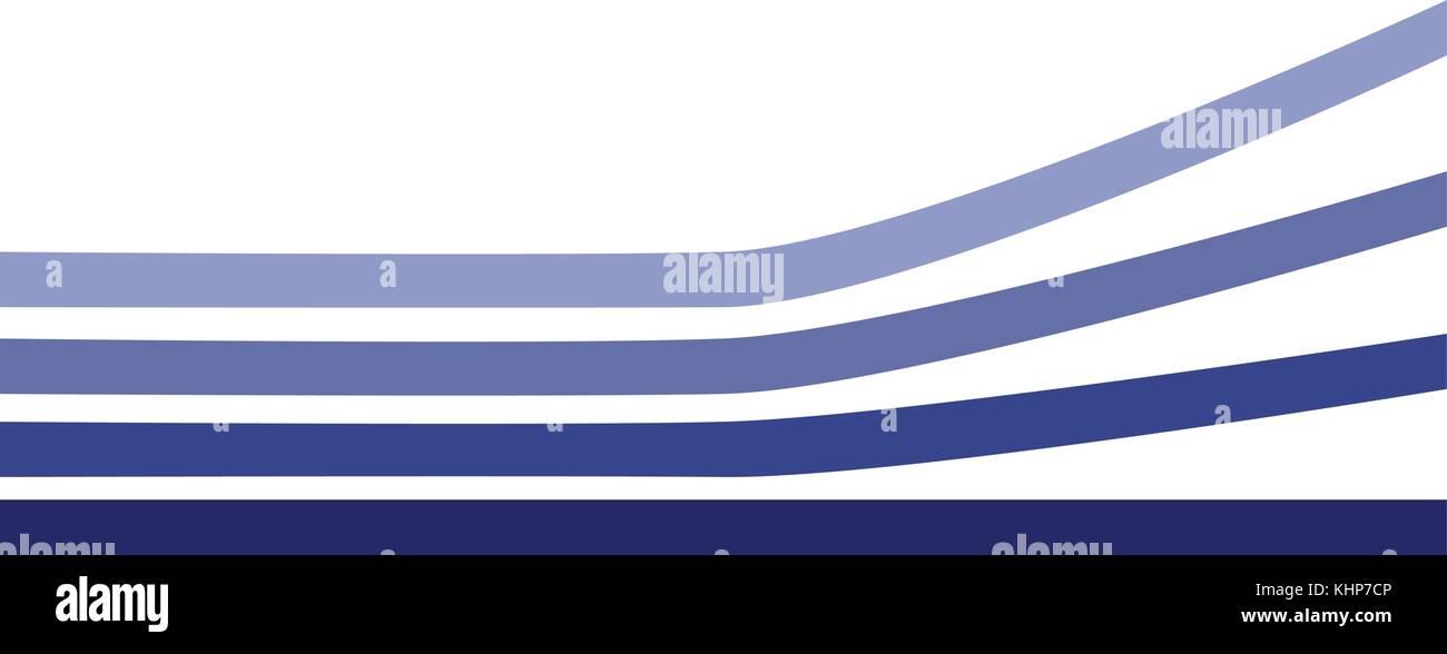 A group of four thick blue lines rising to the right for use as a logo ...