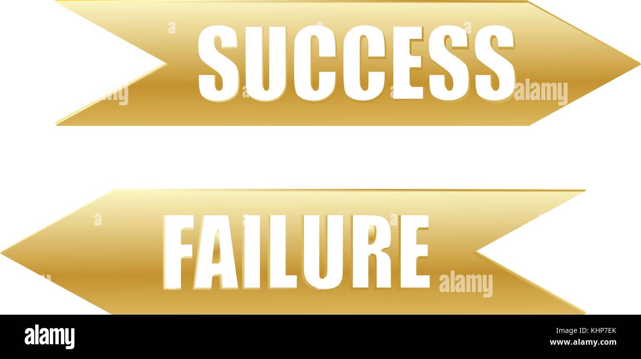 A pair of arrows indicating success and failure Stock Vector Image ...