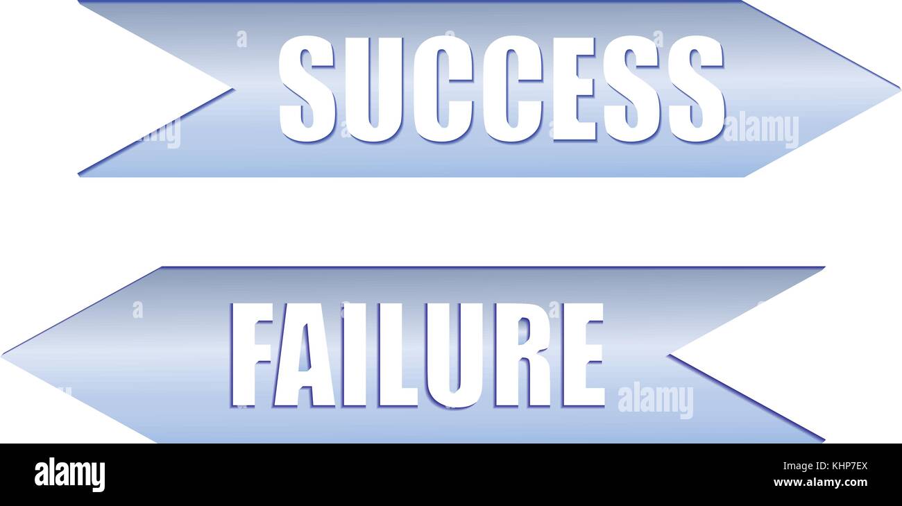 A pair of arrows indicating success and failure Stock Vector Image ...