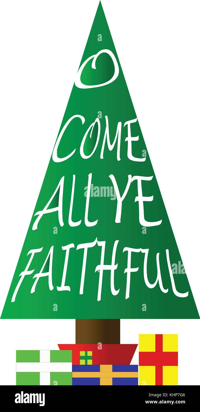 O come all you faithful Stock Vector Images - Alamy