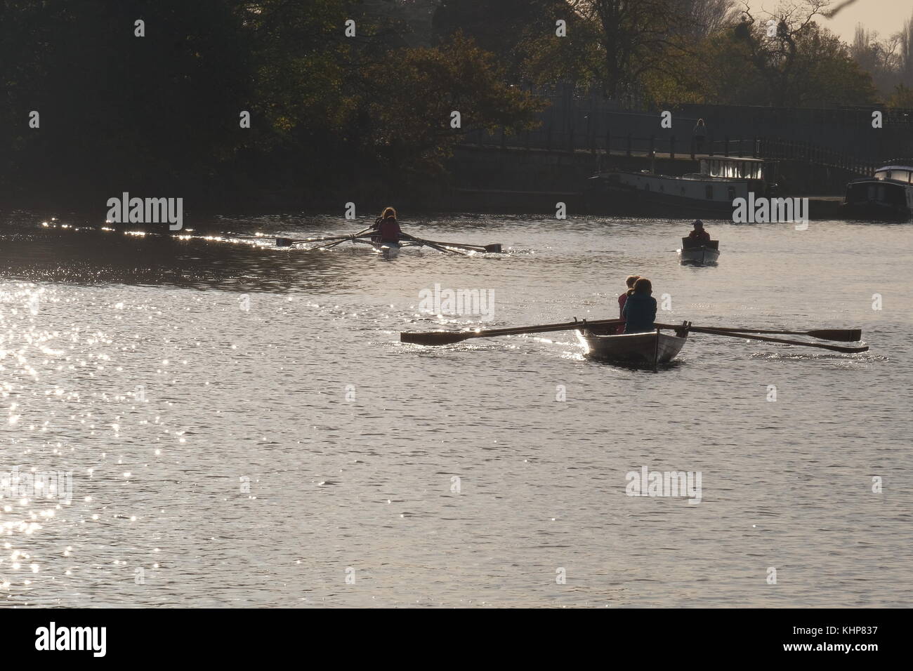 boats on the thames rovers Stock Photo - Alamy