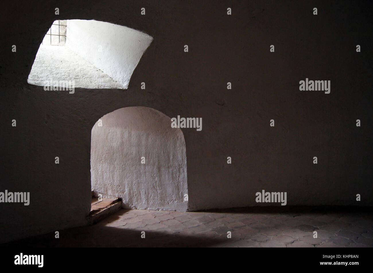 Open cell in convent in Antigua Guatemala Stock Photo - Alamy