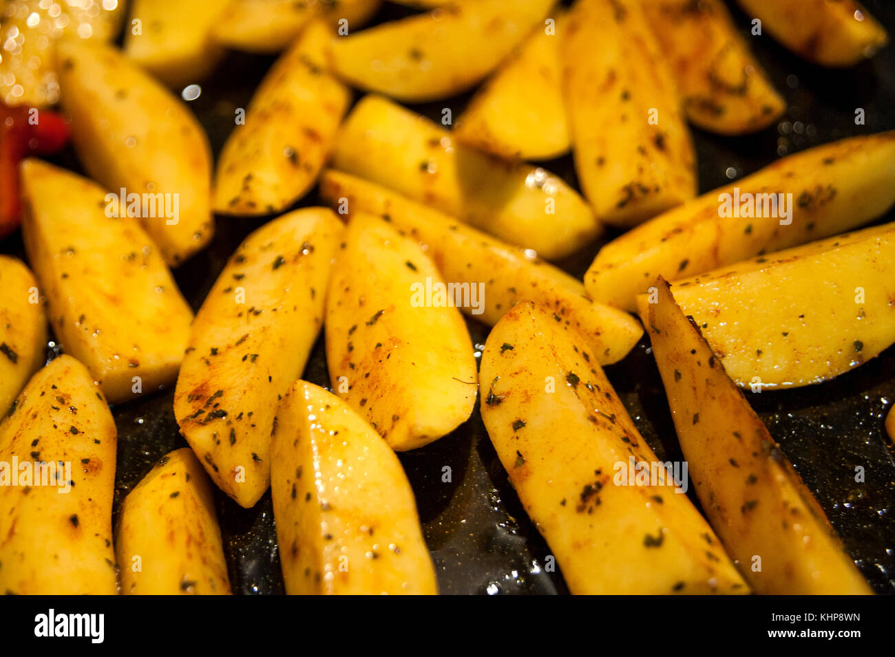 Prepared Potatoes for Baked Potatoes - oiled, seasoned and salted ...