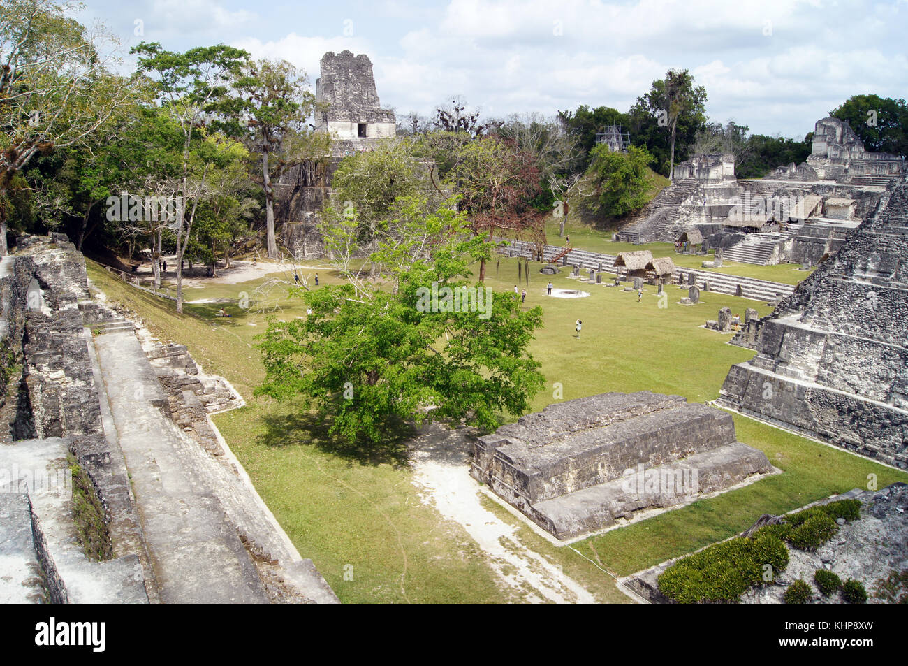 Main square, temples and pyramids in Tikal, Guatemala Stock Photo - Alamy