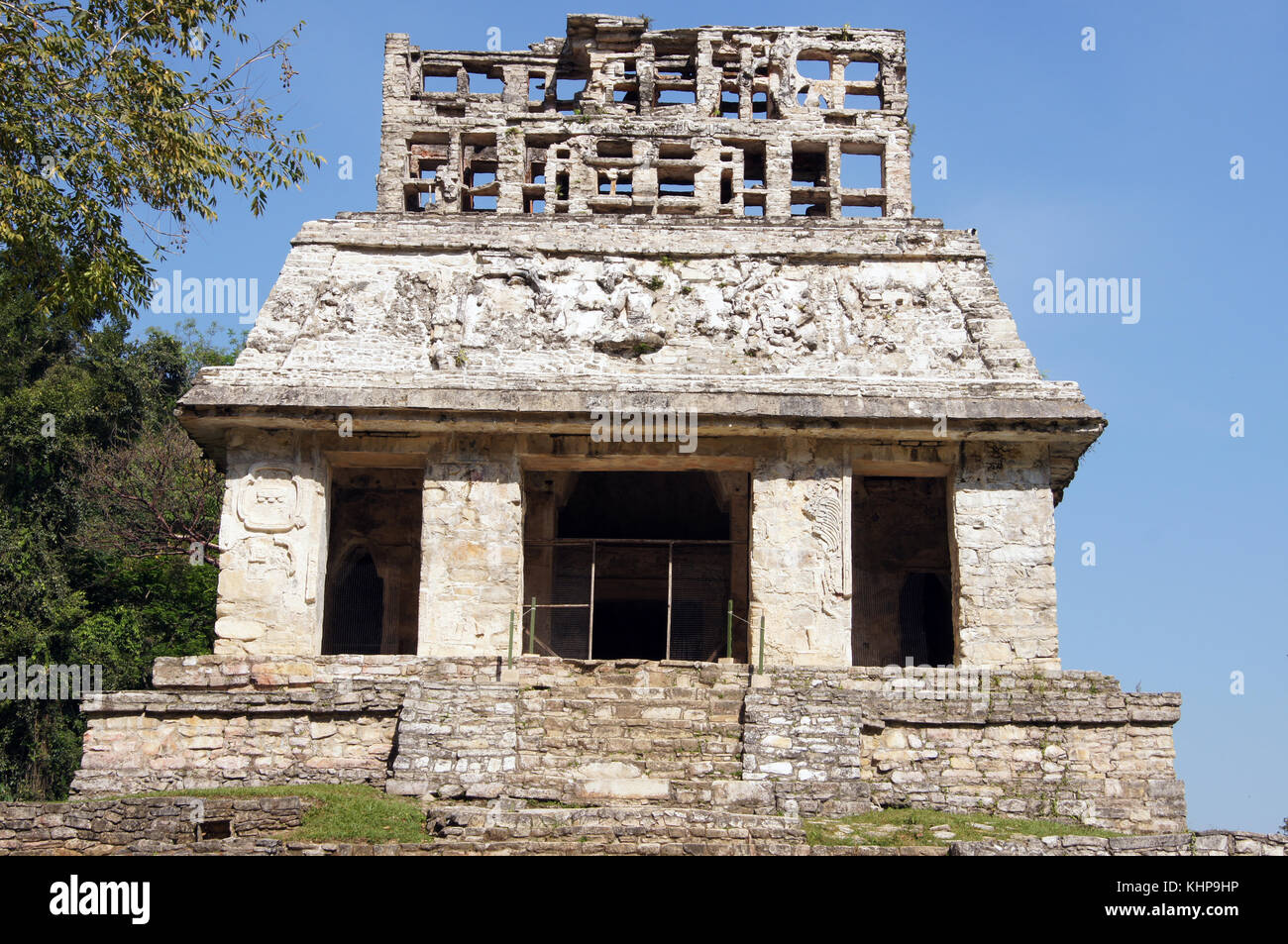 Small stone temple in Palenque, Mexico Stock Photo - Alamy