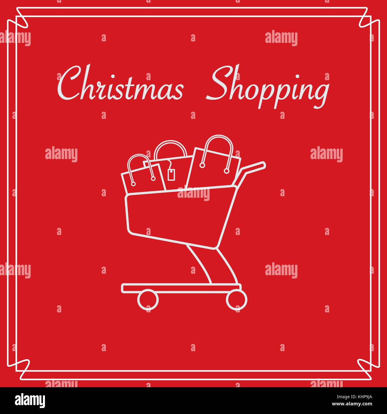 Shopping cart with gift bags. Design for banner, poster or print Stock ...