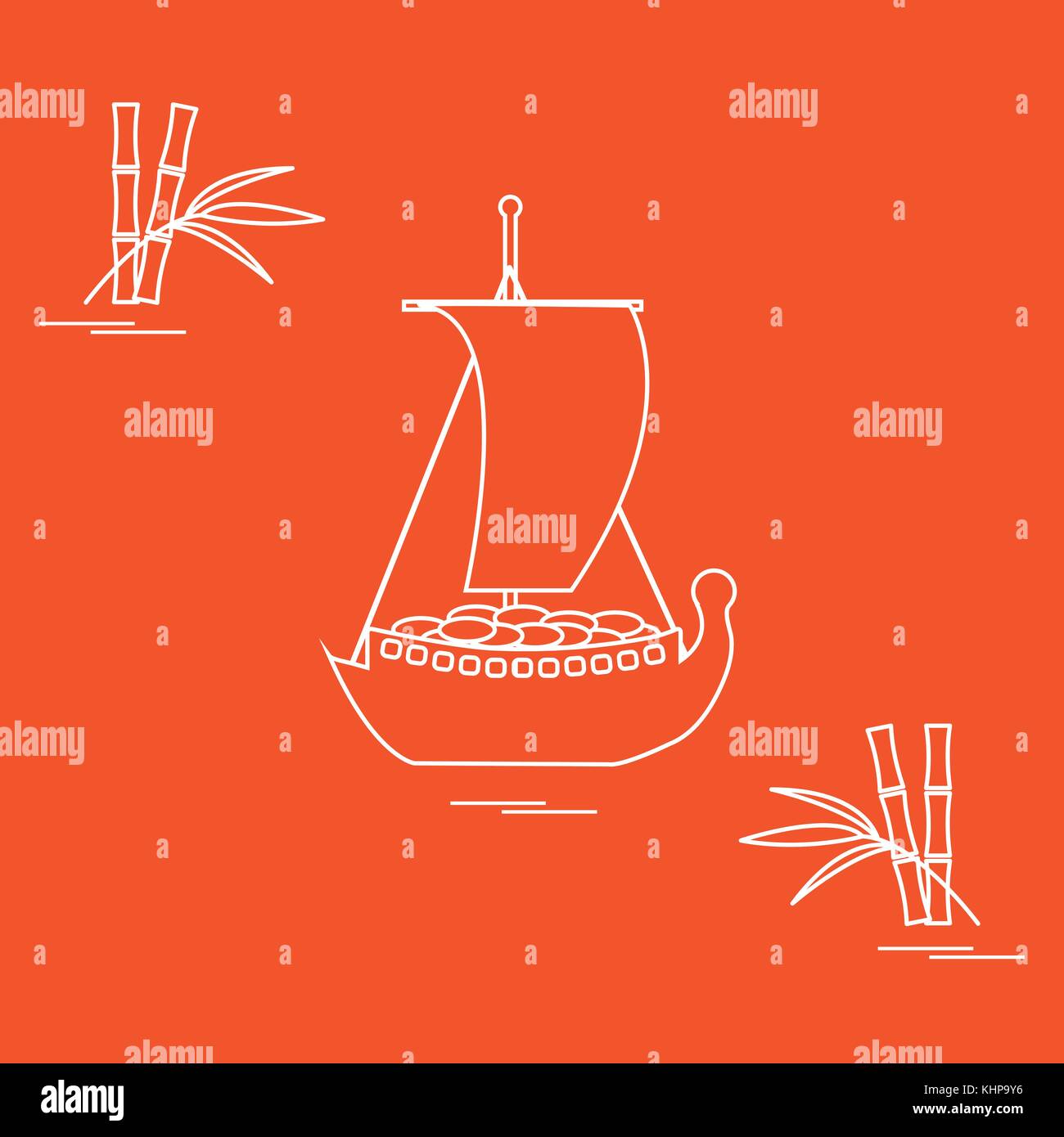 Japanese treasure ship - traditional talismans and New Year's souvenirs ...