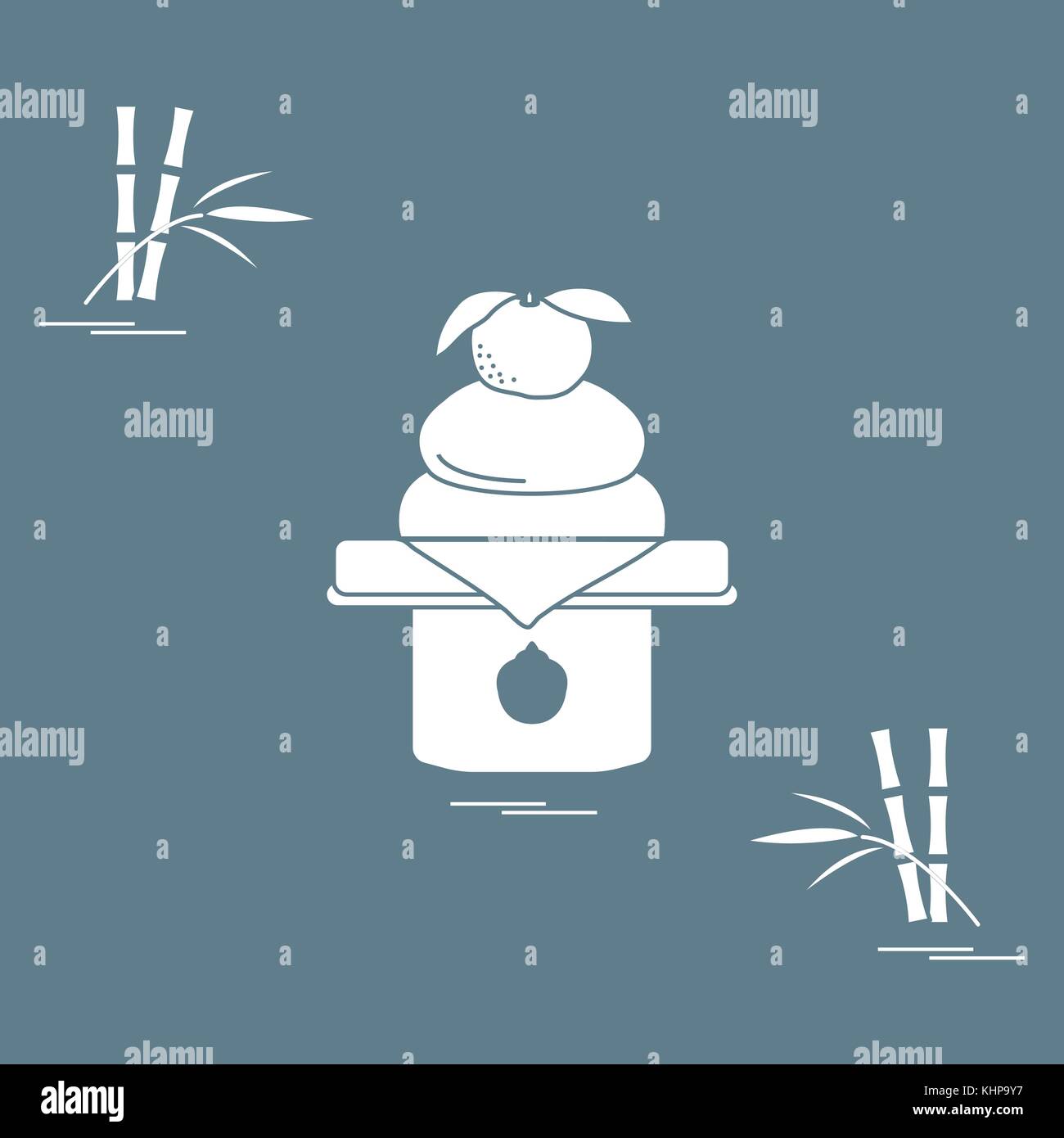 Kagami mochi - traditional New Year treats in Japan. Festive traditions ...