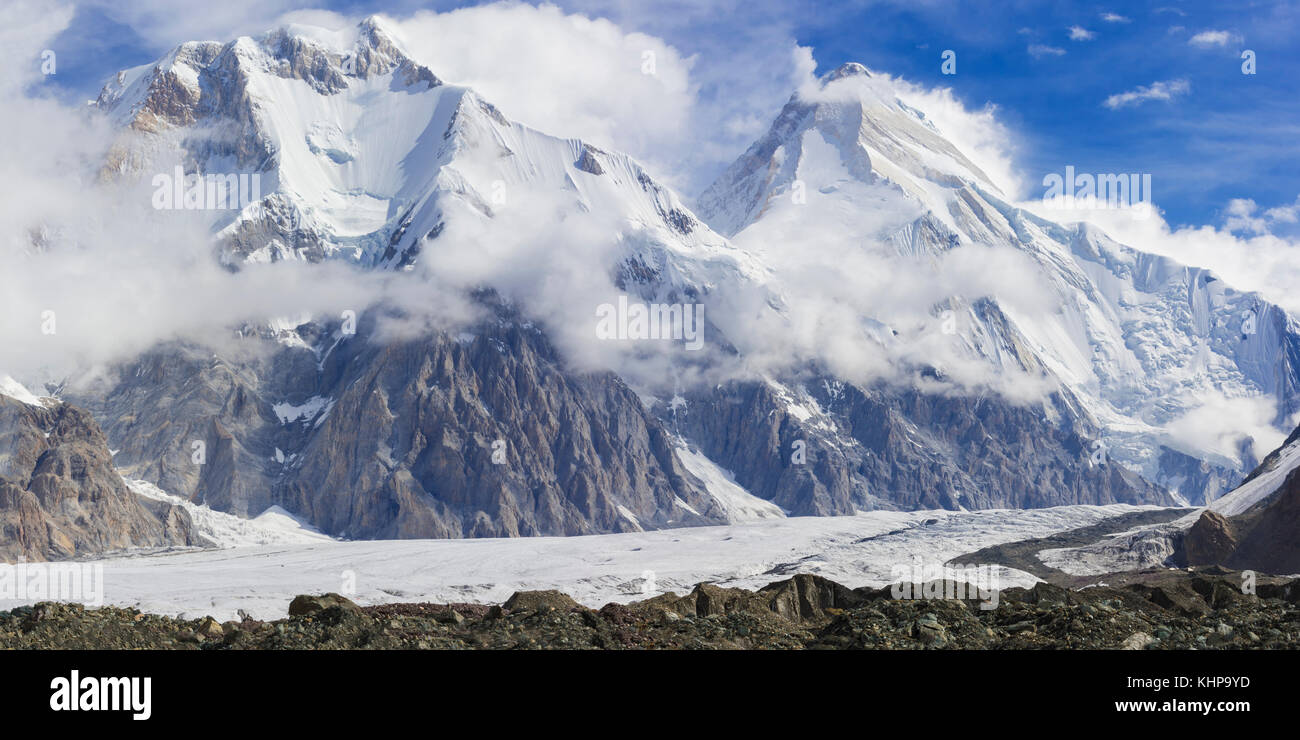 Engilchek Glacier and Khan Tengri Mountain, Central Tian Shan Mountain ...