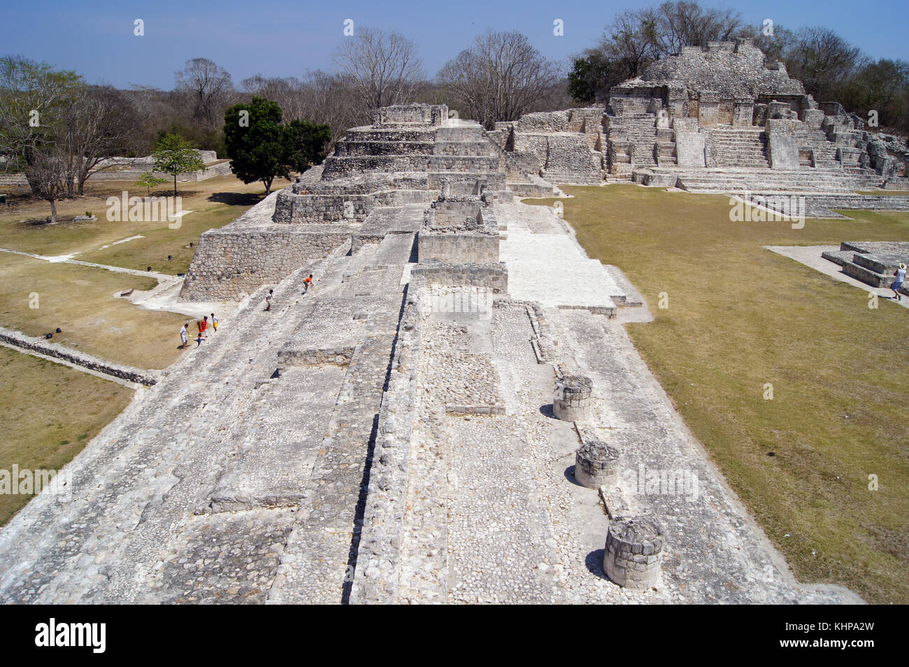 Ruins of acropolis in Edzna near Campeche, Mexico Stock Photo - Alamy