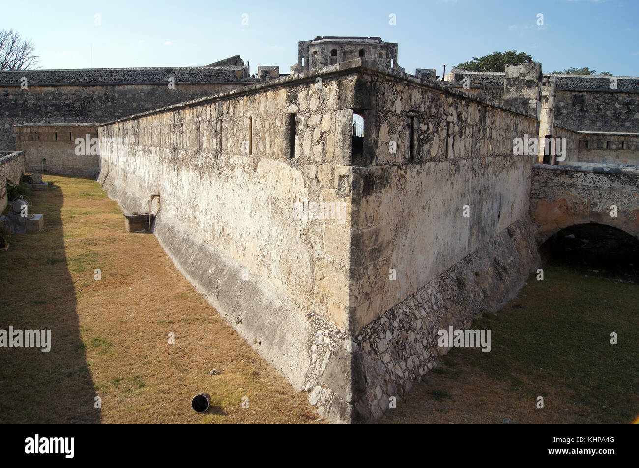 Corner of old fort in Campeche, Mexico Stock Photo - Alamy