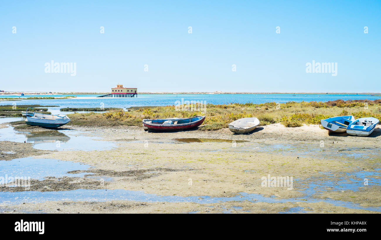Fuseta Beach View In Portougal Stock Photo - Alamy