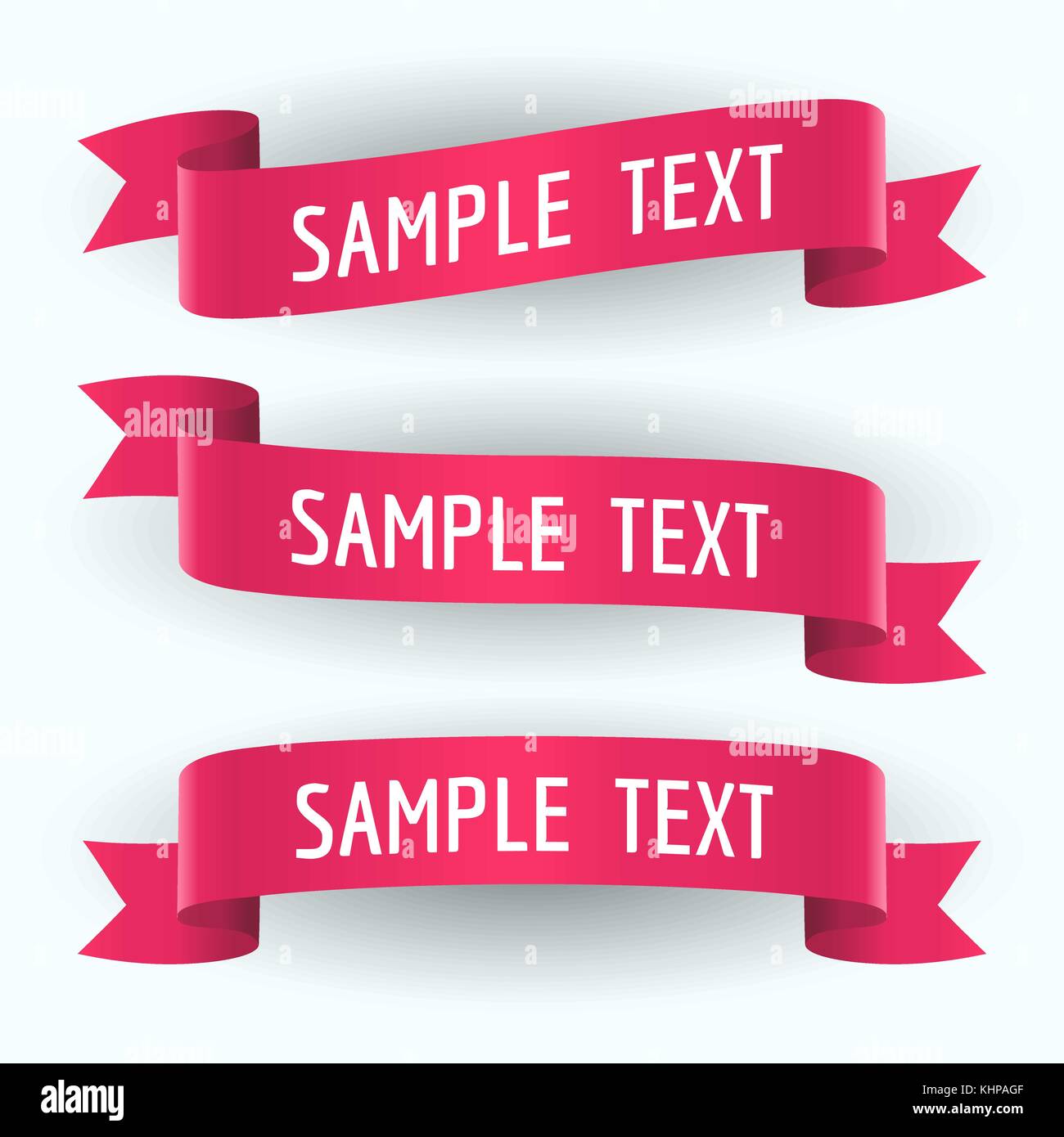 Set of red ribbons and text Stock Vector Image & Art - Alamy