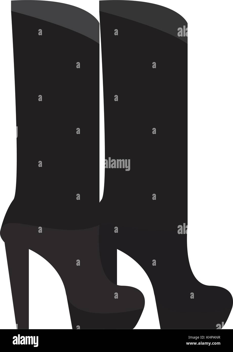 Pair high heel leather Stock Vector Images - Alamy