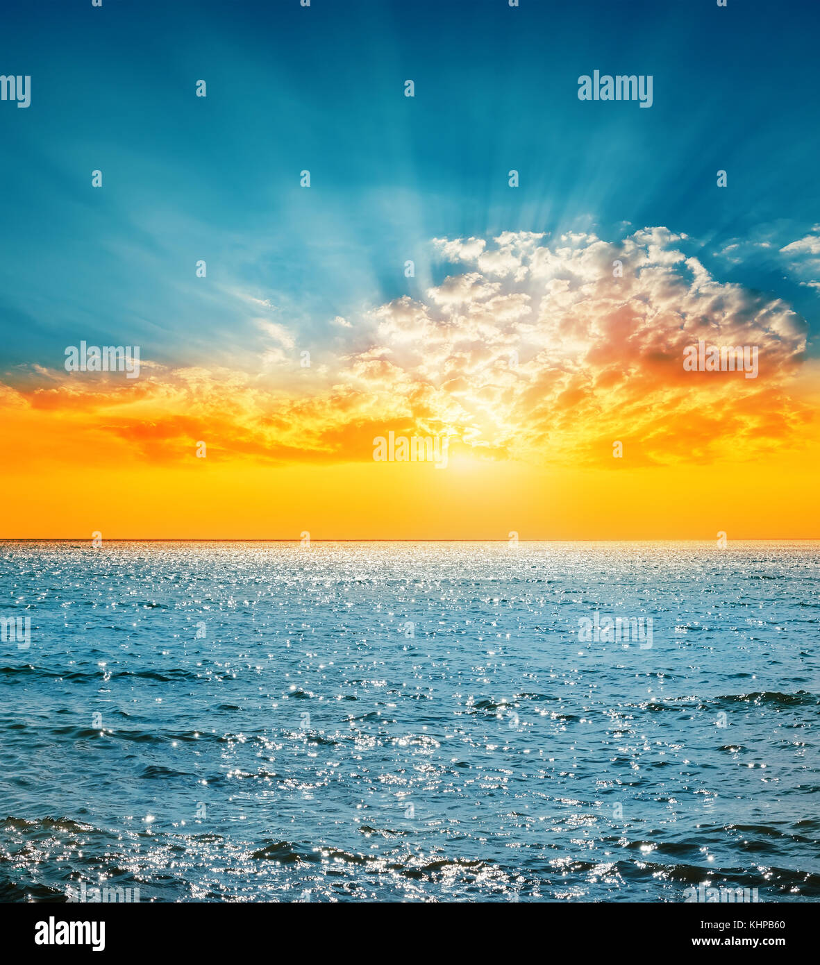 good sunset and sea Stock Photo - Alamy