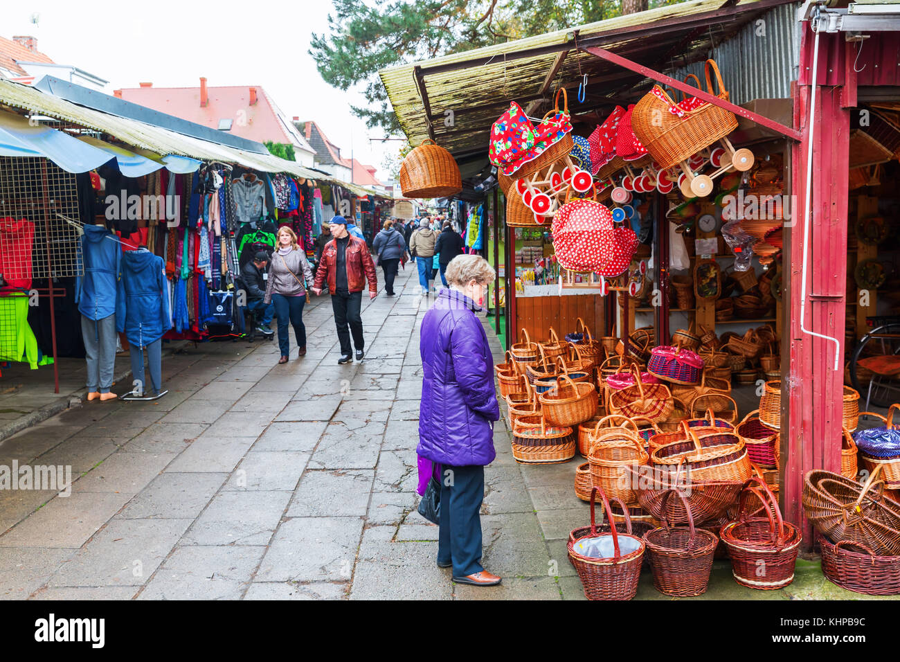 Swinoujscie, Poland - October 22, 2017: famous Polish market with ...