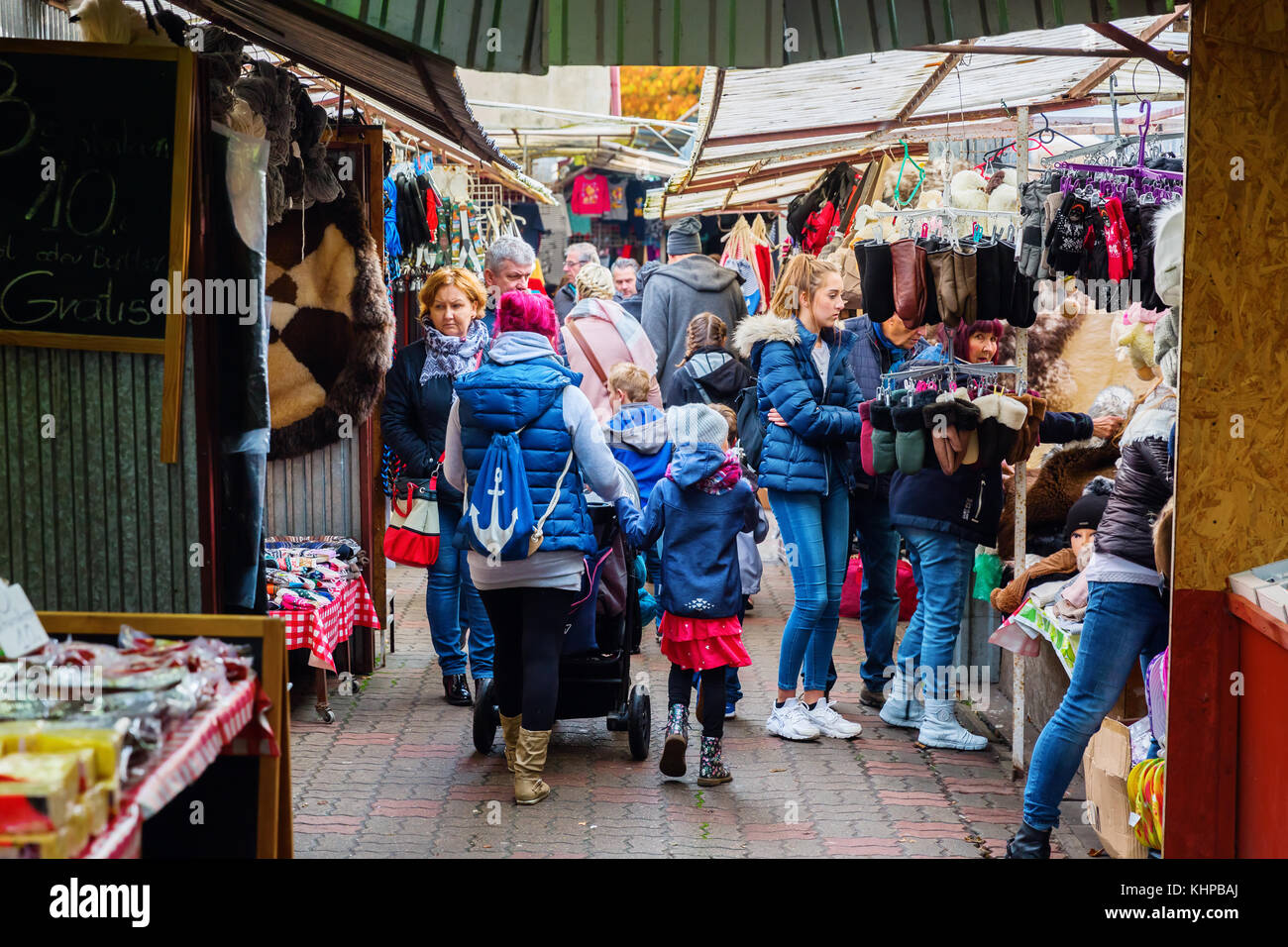 Swinoujscie, Poland - October 22, 2017: famous Polish market with ...
