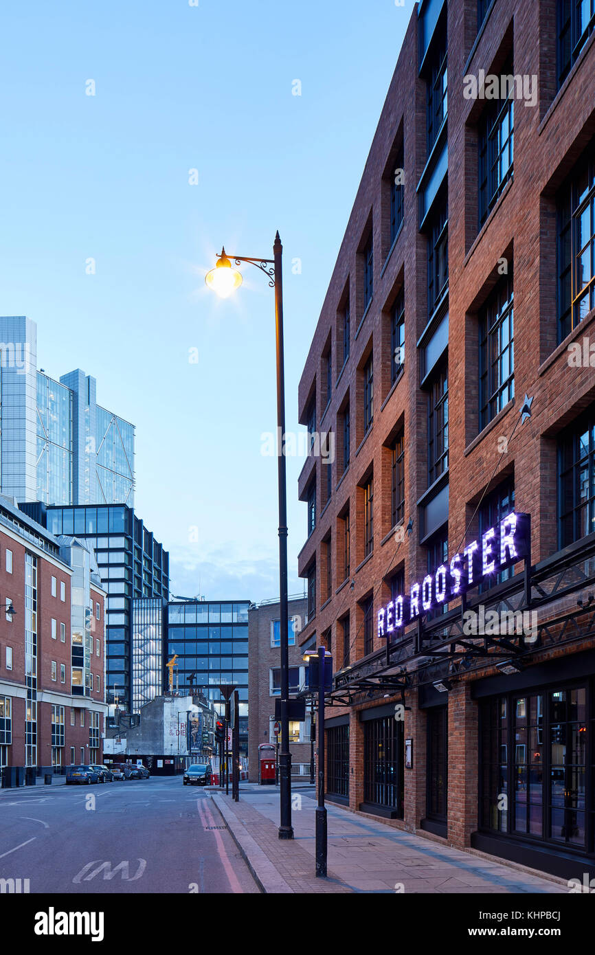 Exterior view with Red Rooster restaurant signage. The Curtain Hotel ...