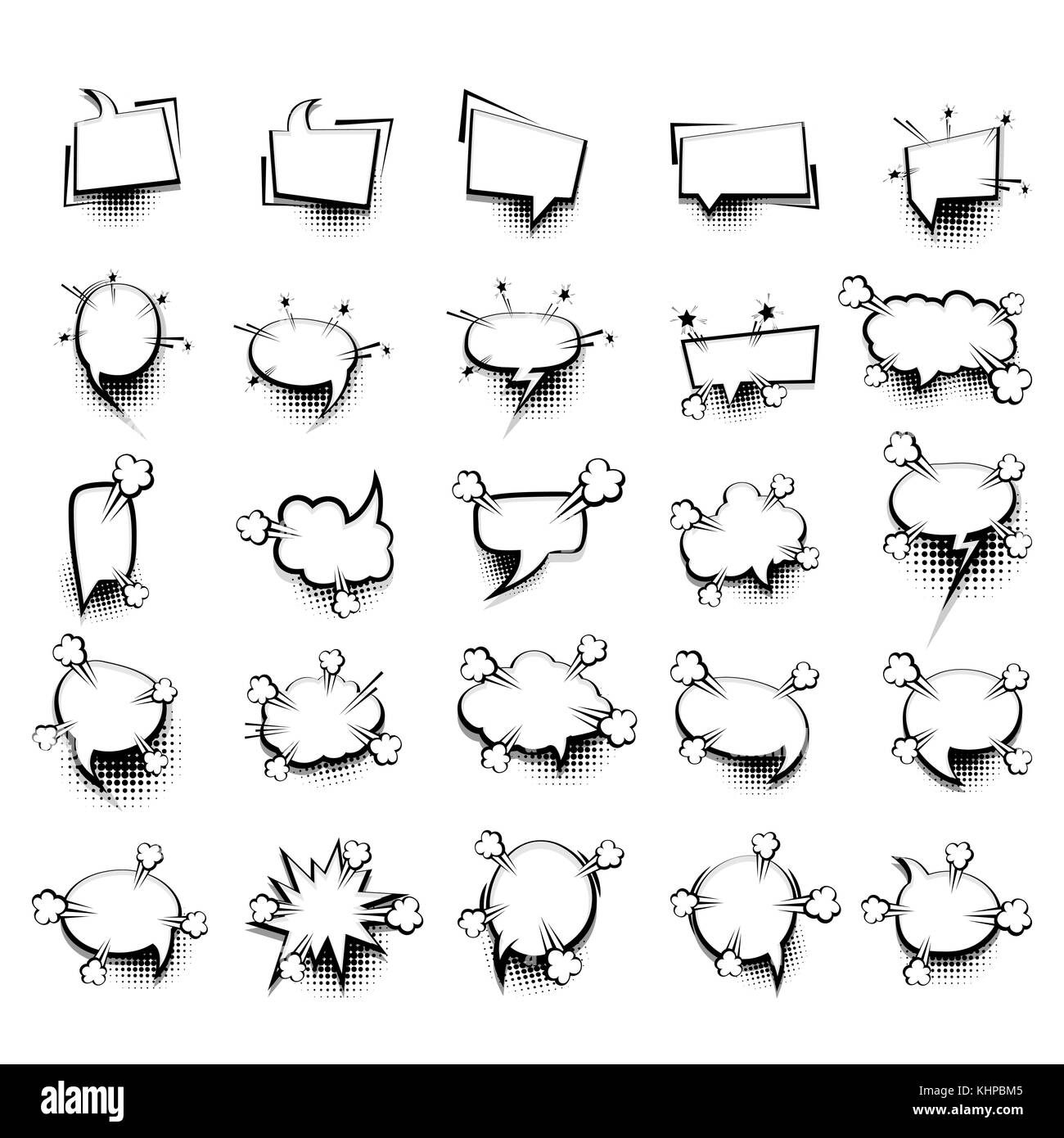 Comic empty text speech bubble 25 Stock Vector Image & Art - Alamy