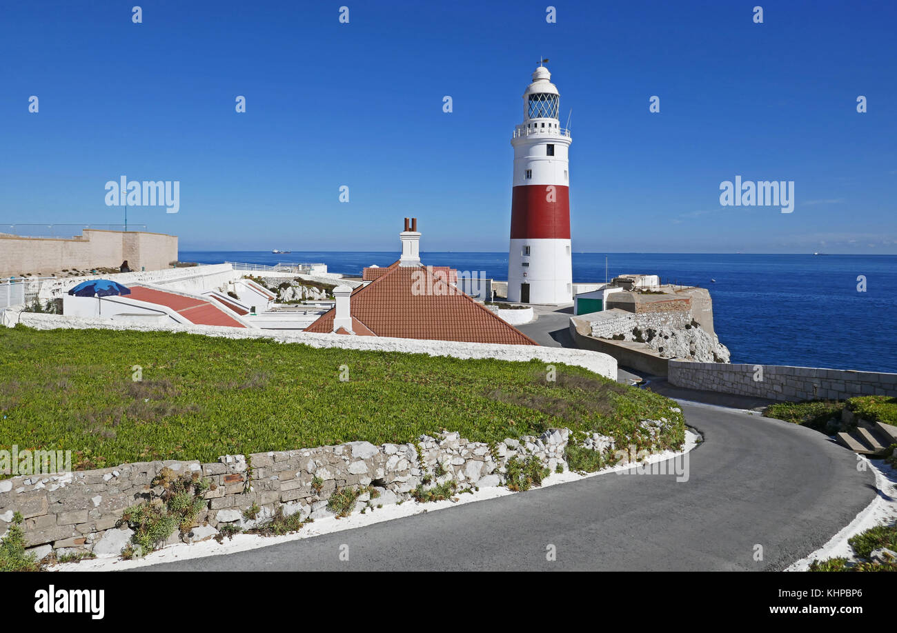 Lighthouse at Europa Point, Rock of Gibraltar Stock Photo - Alamy