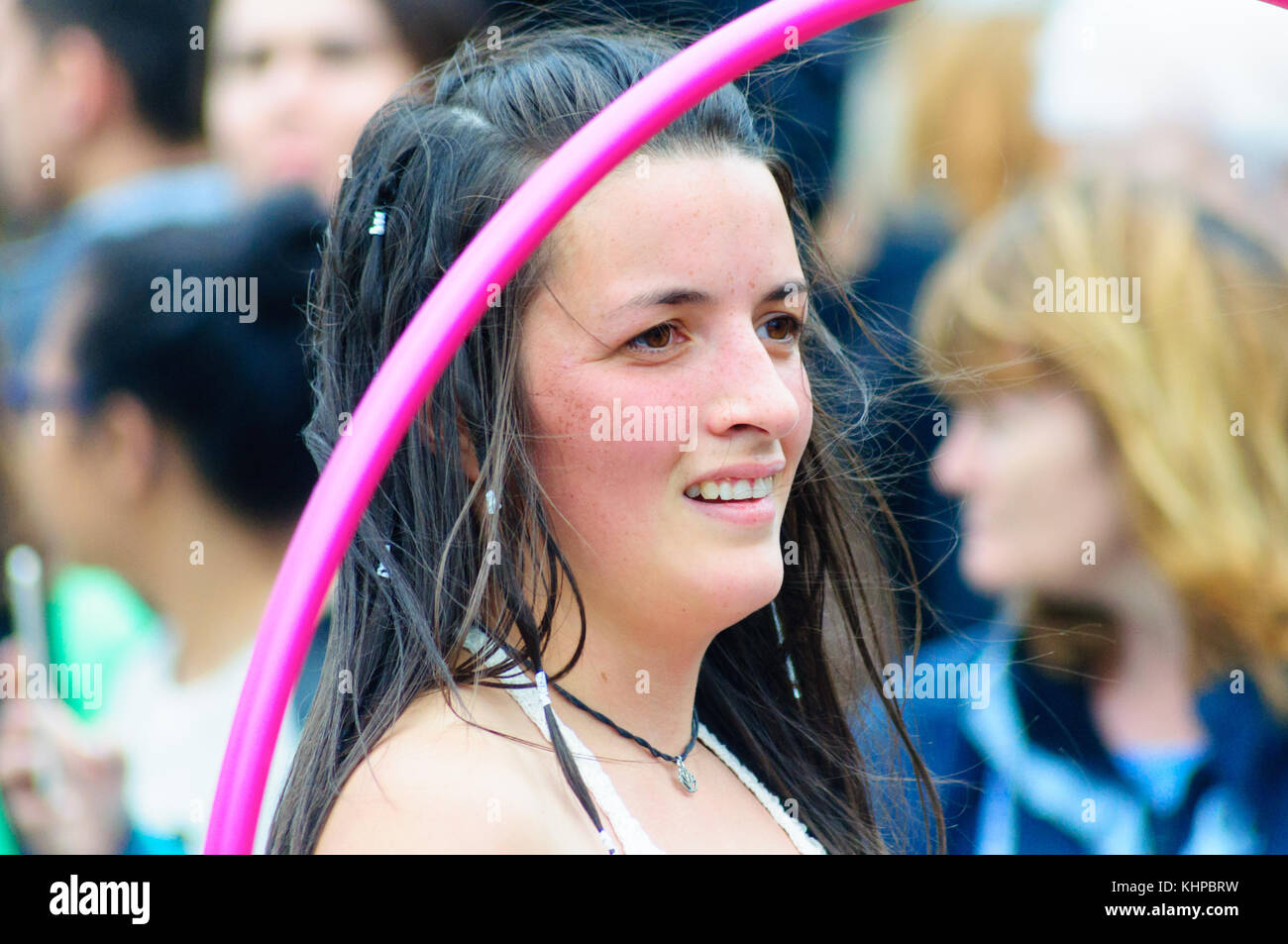 Female member of The Hula Honeys performing in the Carnival of The ...