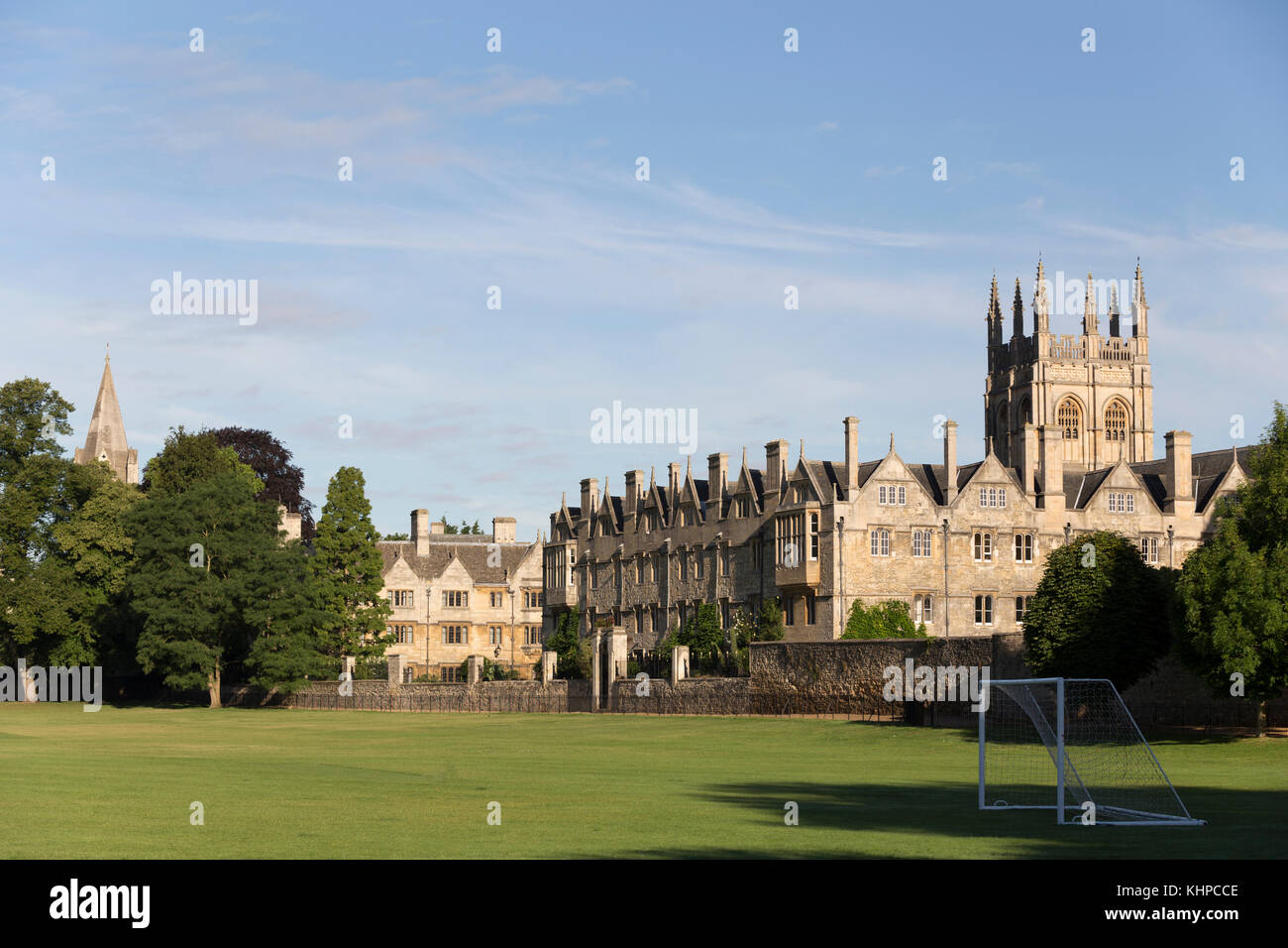 UK, Oxford, Merton College and Merton playing field Stock Photo - Alamy