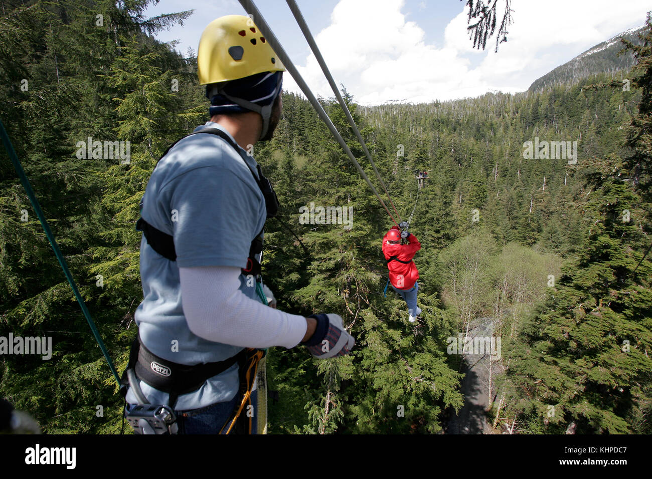 Ziplining thrill hi-res stock photography and images - Alamy
