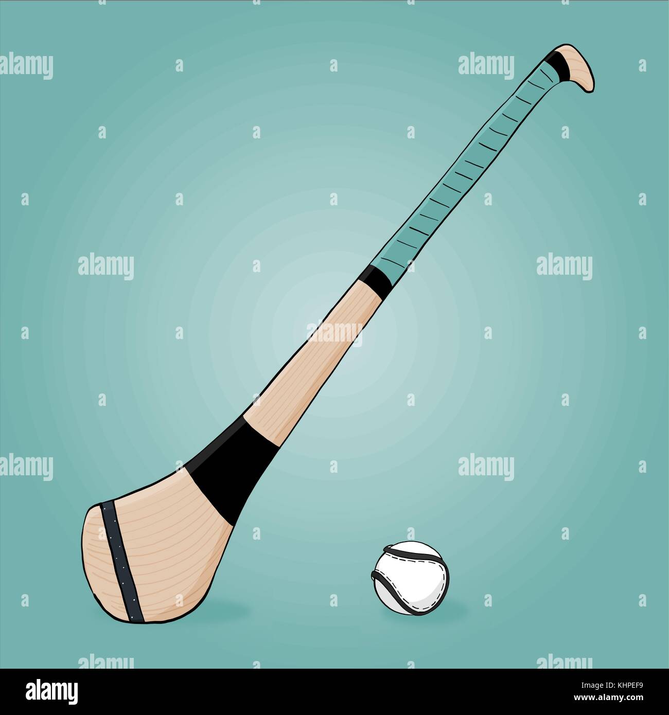 Irish Hurl With Sliotar, hand drawn Stock Vector Image & Art - Alamy