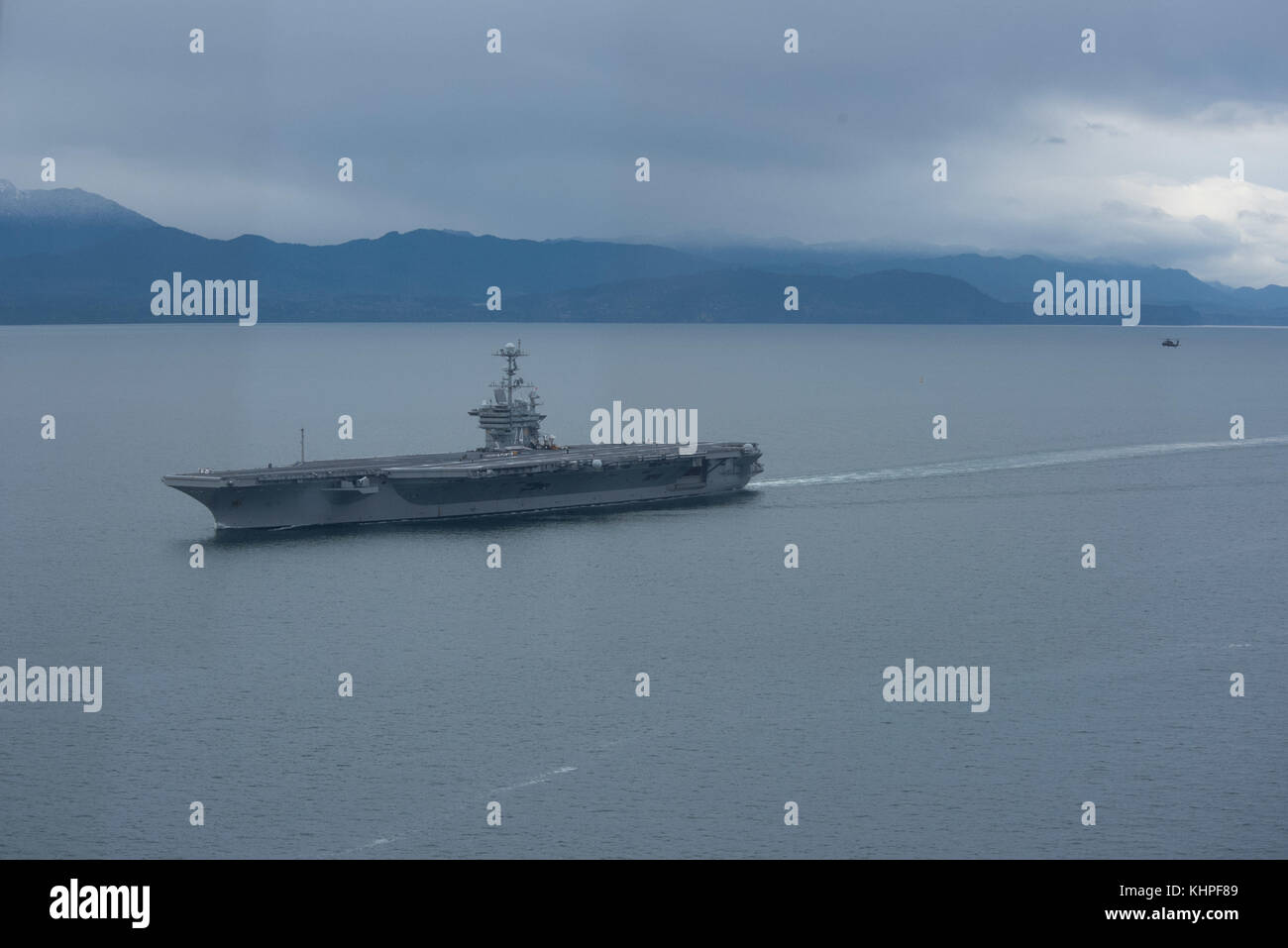 Aircraft Carrier at Sea Stock Photo - Alamy