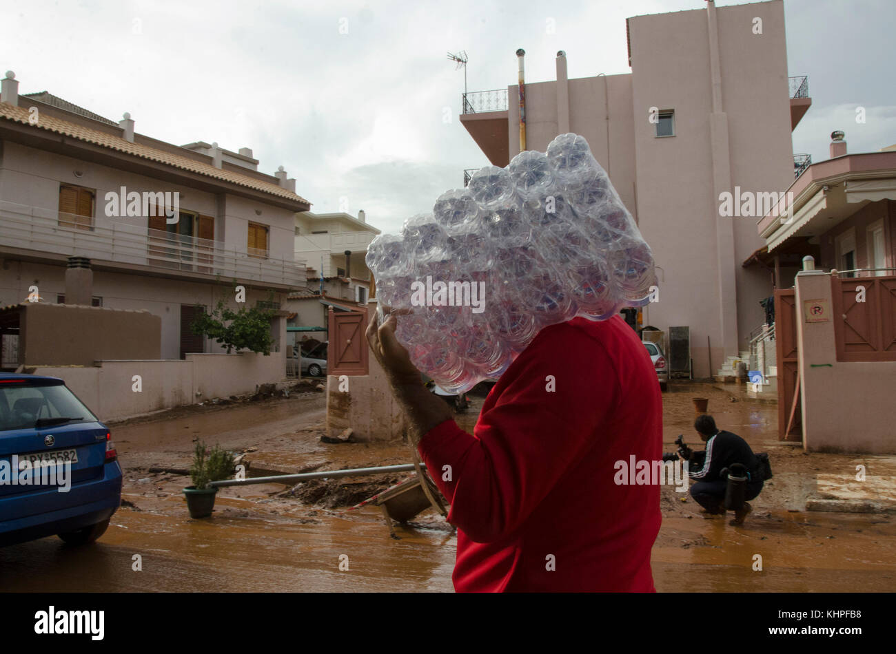 Mandra, Greece. 18th Nov, 2017. A flash flood in near the city of ...