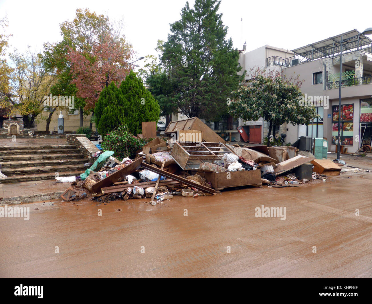Mandra, Greece. 18th Nov, 2017. A flash flood in near the city of ...