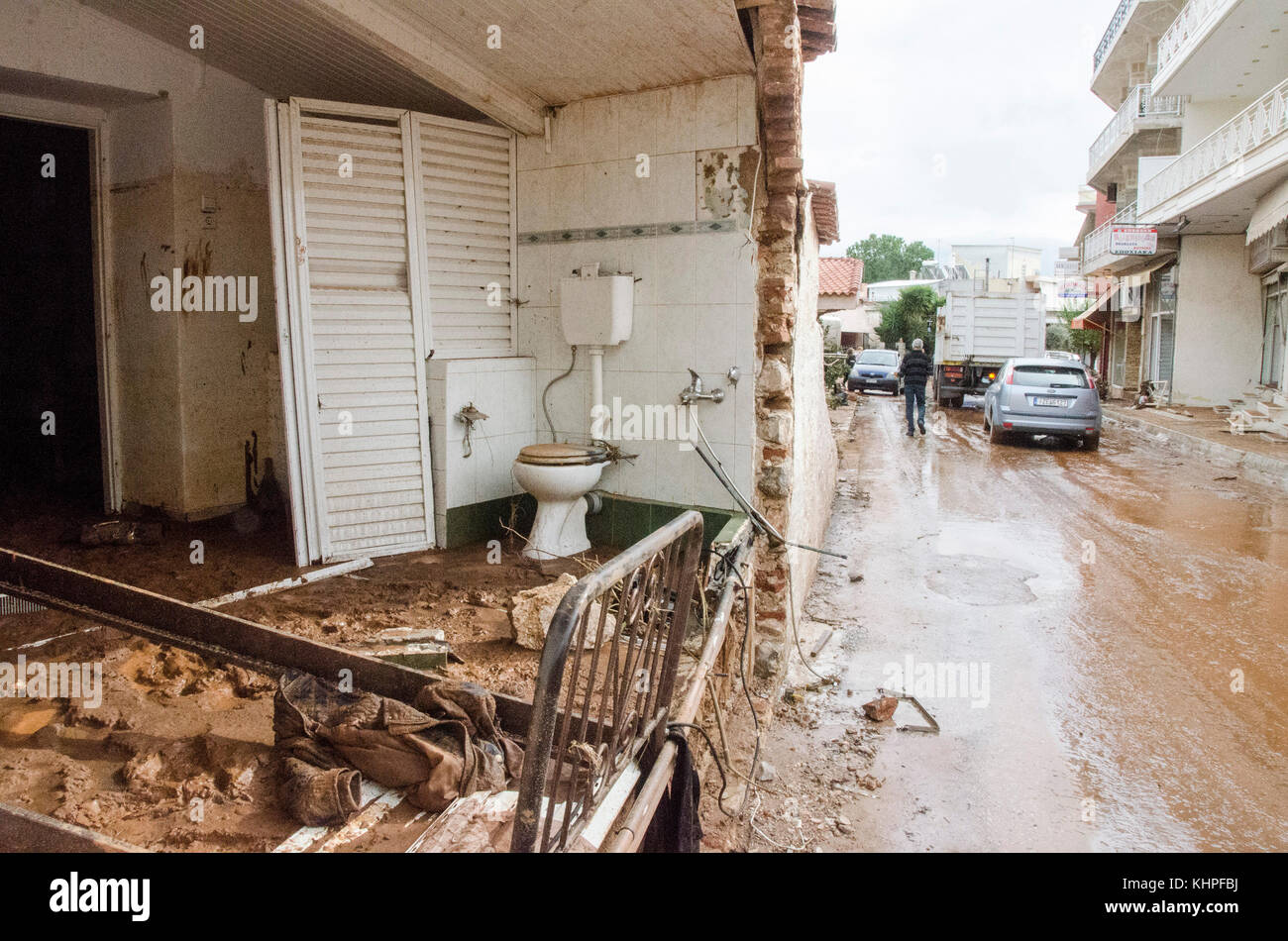 Mandra, Greece. 18th Nov, 2017. A flash flood in near the city of ...