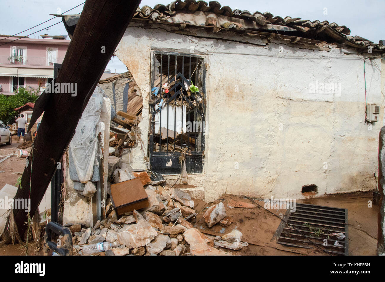 Mandra, Greece. 18th Nov, 2017. A flash flood in near the city of ...