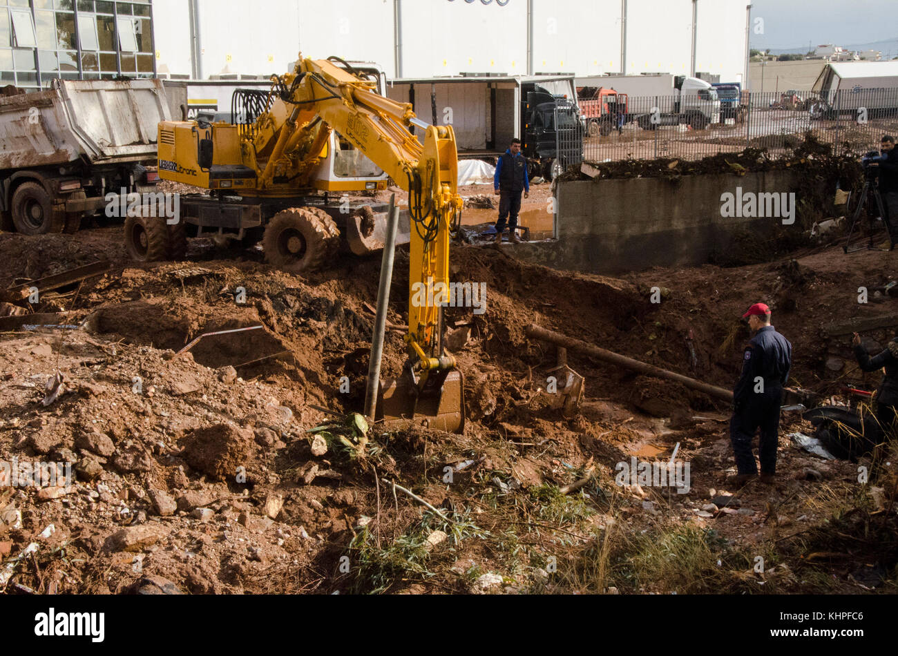 Mandra, Greece. 18th Nov, 2017. A flash flood in near the city of ...