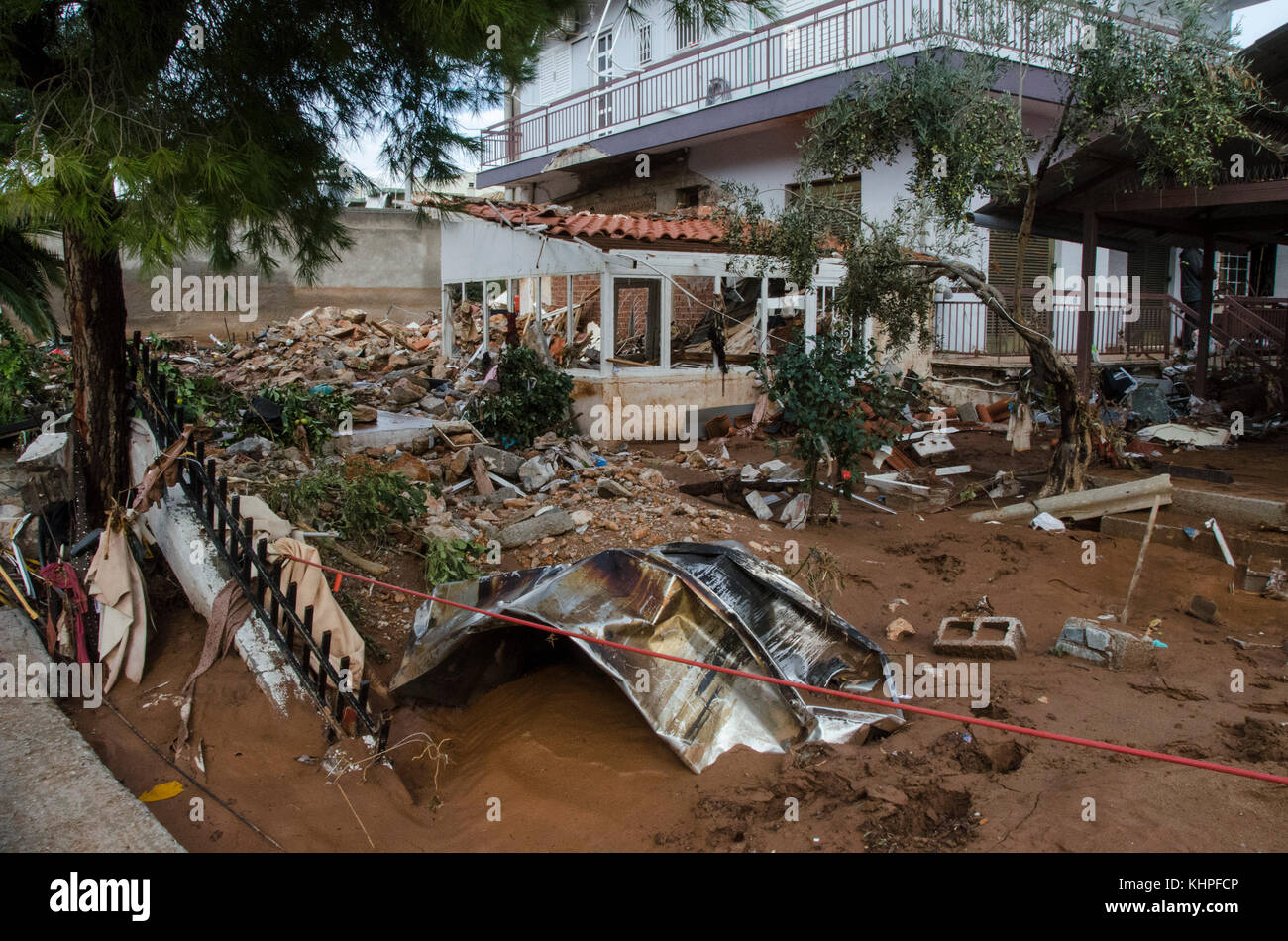 Mandra, Greece. 18th Nov, 2017. A flash flood in near the city of ...