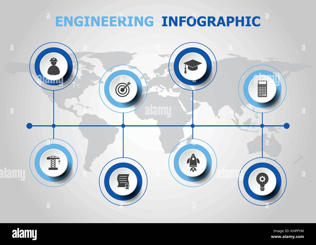 Infographic design with engineering icons, stock vector Stock Vector ...