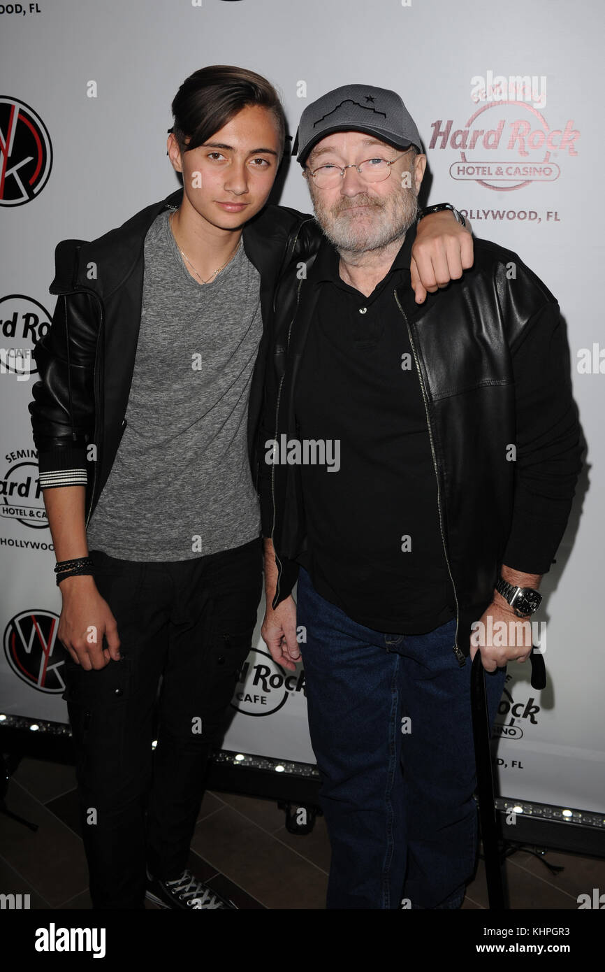 HOLLYWOOD FL - JANUARY 25: Nicholas Collins and Phil Collins attend the ...