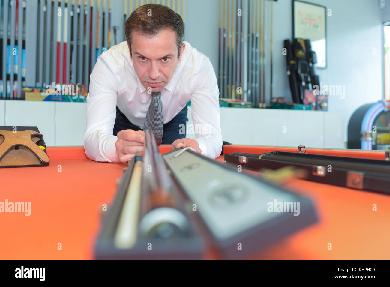 billiards stick inside its box Stock Photo - Alamy