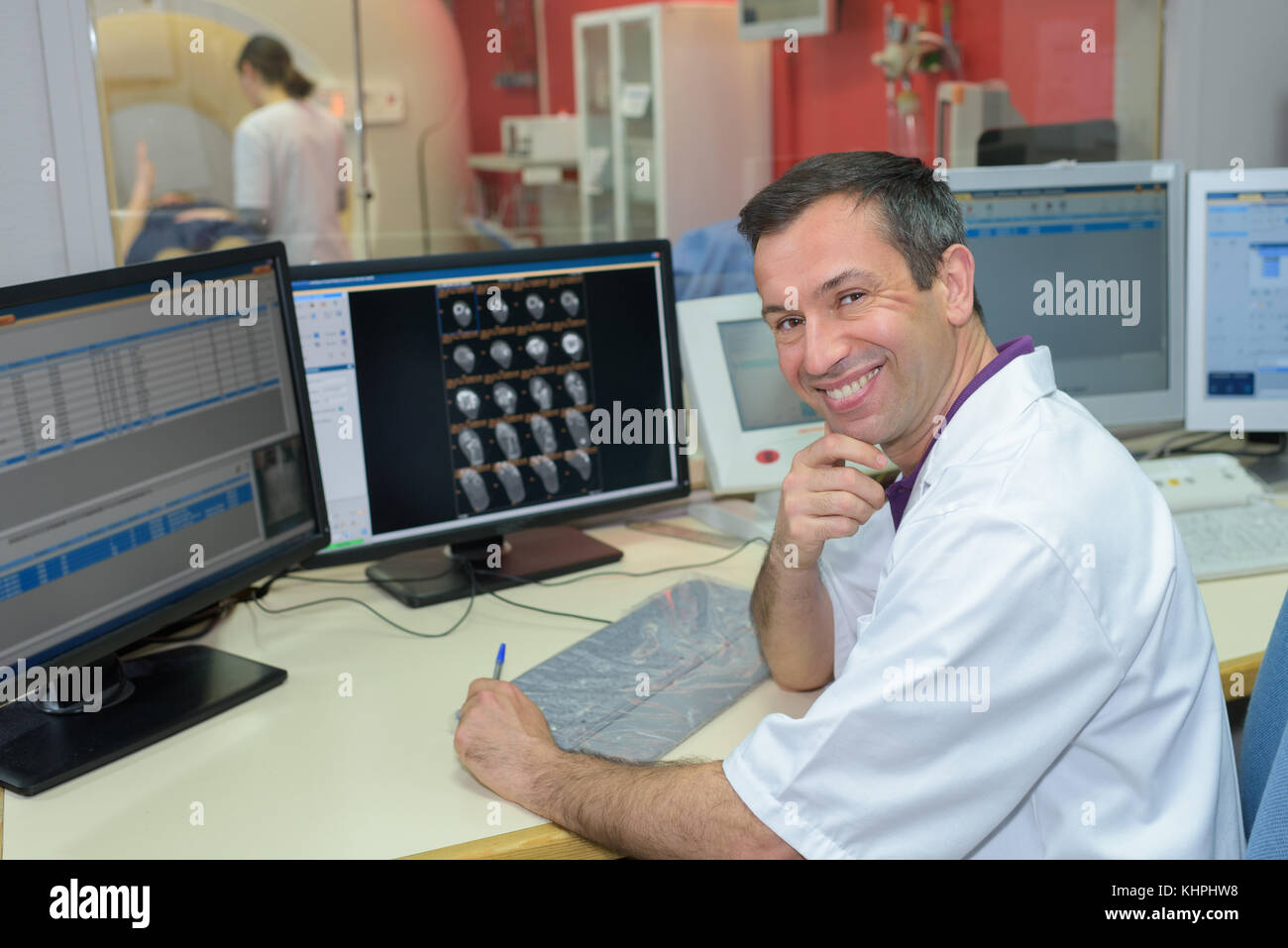 portrait of male radiologist at computers Stock Photo - Alamy