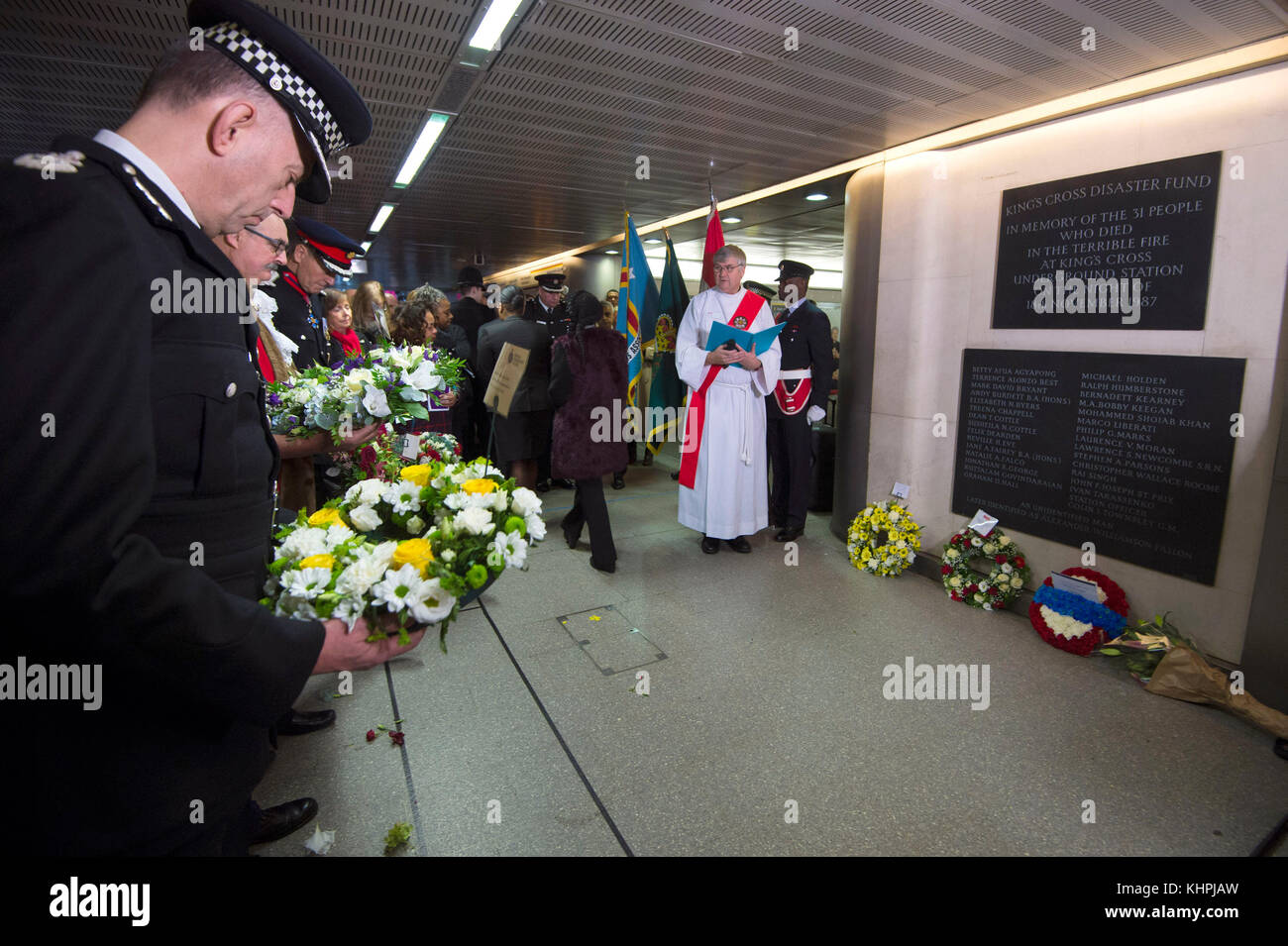 A memorial service for the 30th anniversary of the King's Cross fire ...